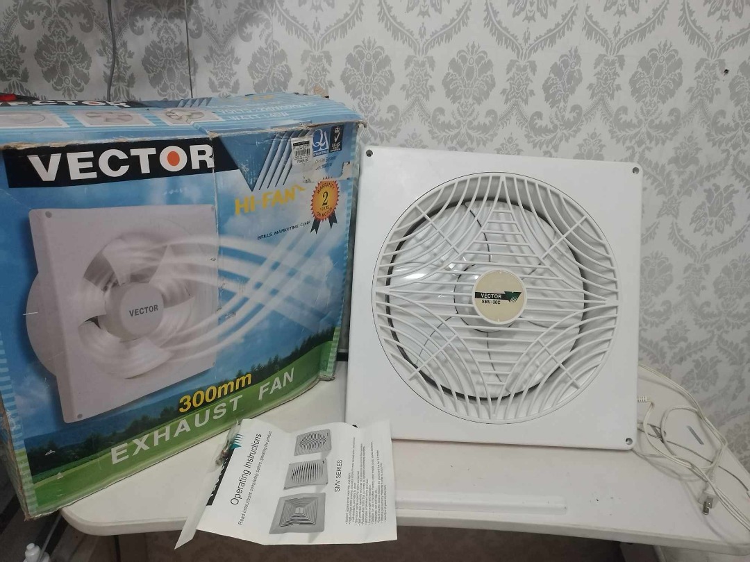 VECTOR Exhaust Fan, 300mm, Furniture & Home Living, Lighting & Fans ...