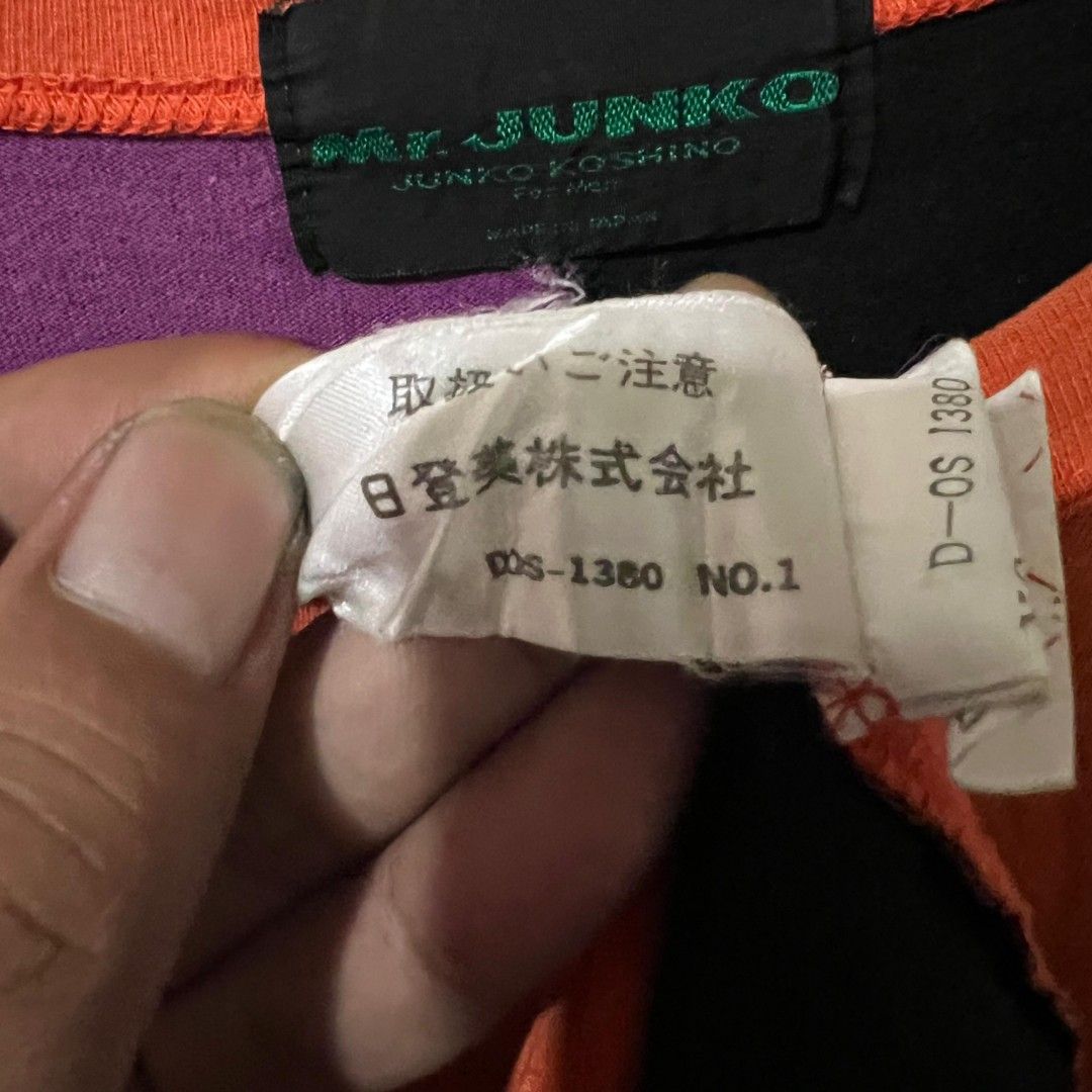 Vintage 90s Mr. Junko by Junko Koshino Tee, Fesyen Pria, Pakaian , Atasan di Carousell