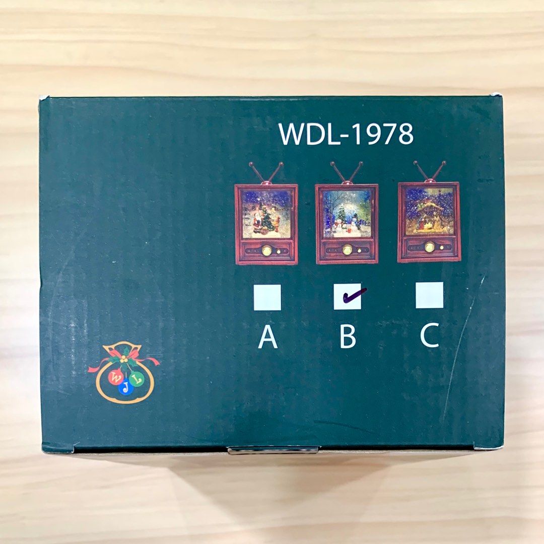 Vintage Television Resin Music Box - Snowman, Perabotan Rumah di Carousell