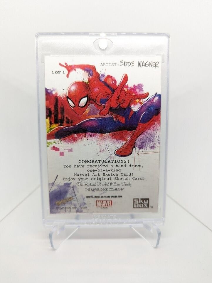 2021 Marvel ELECTRO MAXWELL DILLON Spiderman 1/1 Sketch Card By Edde ...