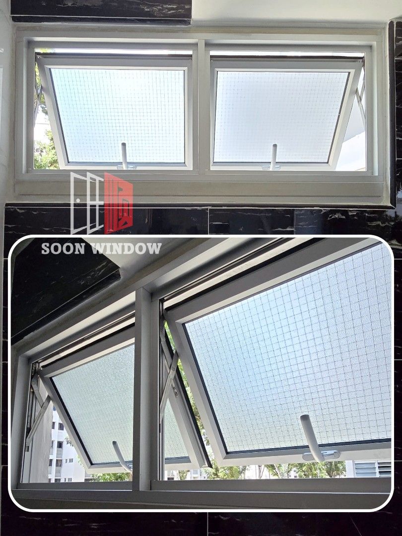 Aluminium Toilet Window | Top Hung Window, Furniture & Home Living ...