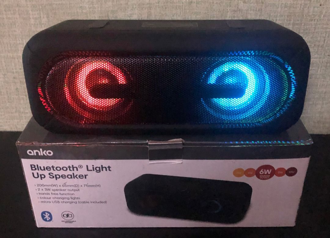 Anko Bluetooth Light up Speaker, TV & Home Appliances, Other Home ...