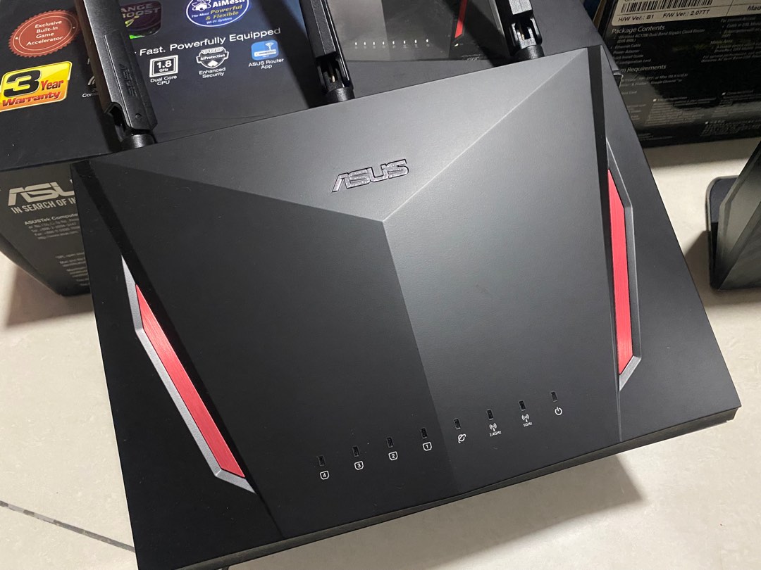 Asus RT-AC86U WiFi router, Computers & Tech, Parts & Accessories, Networking on Carousell