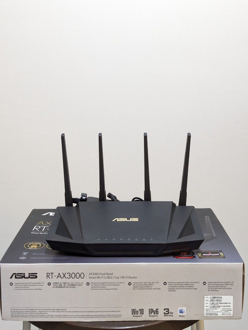 ASUS RT-AX3000 Wifi 6 Dual Band, Computers & Tech, Parts & Accessories ...