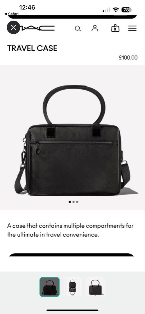 Authentic Mac travel case, Luxury, Bags & Wallets on Carousell