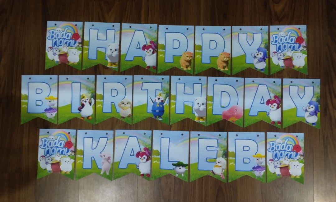 Badanamu Theme Birthday Party Banner Cupcake Cake Topper Decoration ...