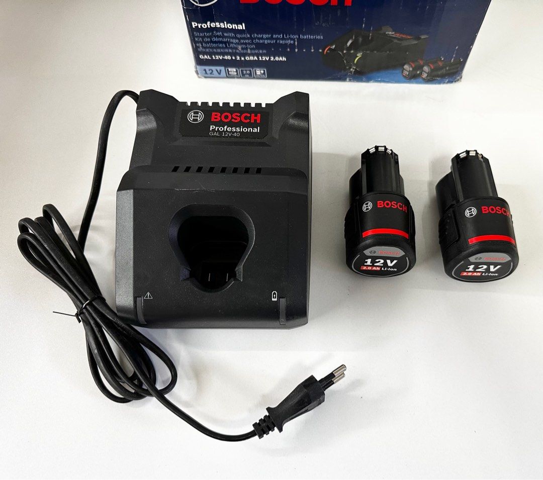 Bosch Starter Kit 12v - 2x GBA 12V 2.0 Ah + GAL 12V-40 Professional ...