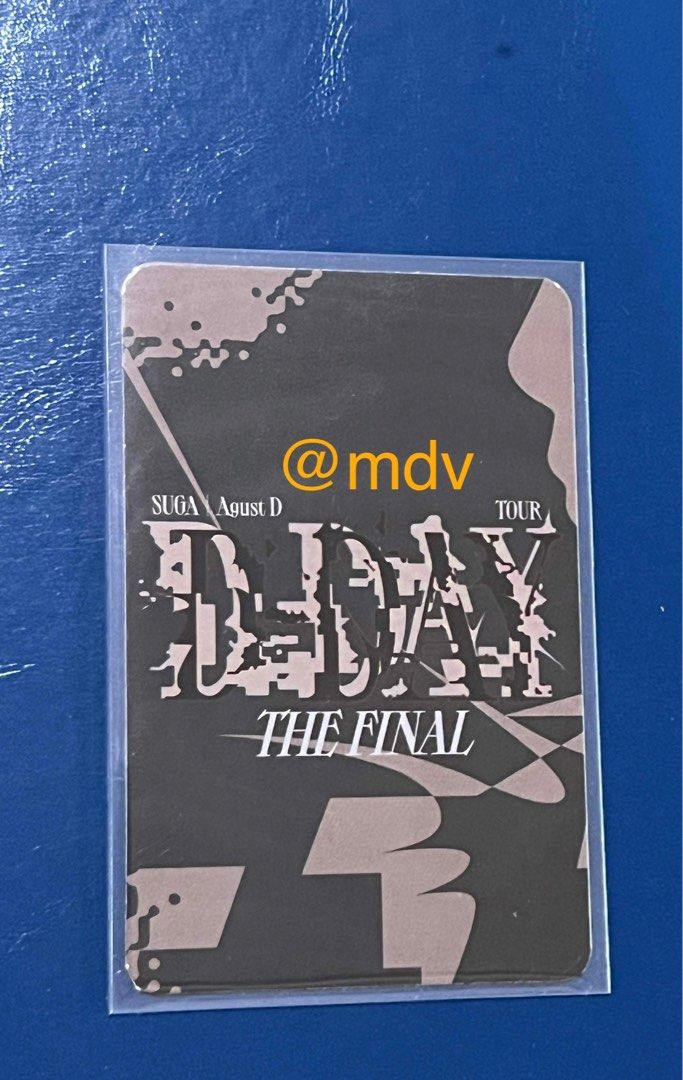 BTS SUGA Agust D tour D-DAY the FINAL ARMY ZONE OFFICIAL PHOTOCARD ...