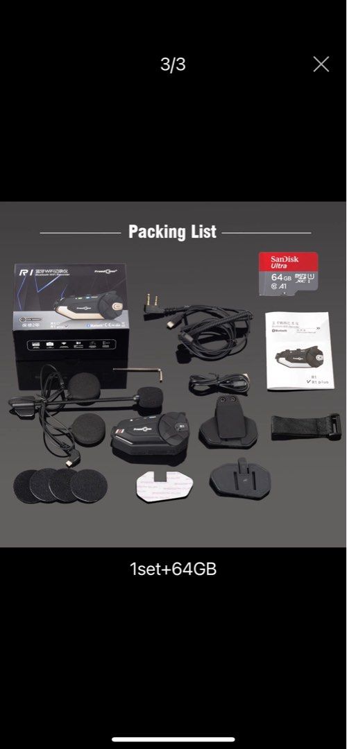 FreedConn R1-Pro Motocycle Bluetooth Intercom, Auto Accessories on ...