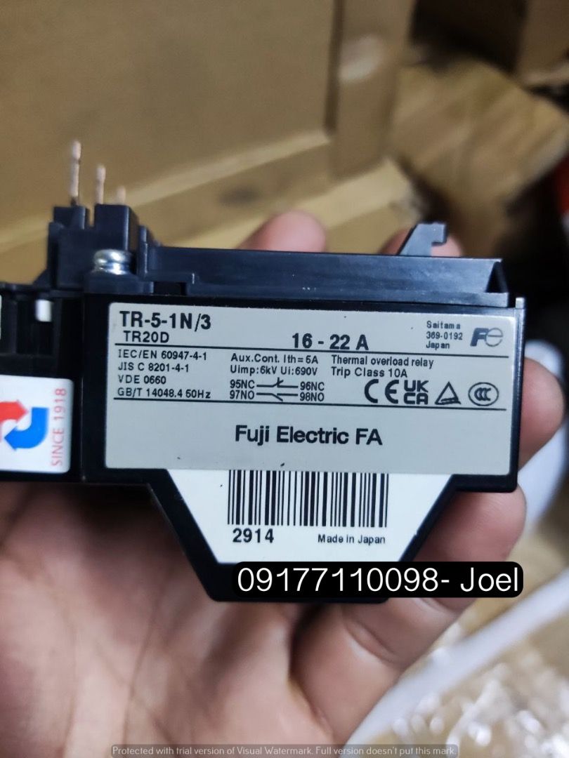 Fuji Thermal Overload Relay, Commercial & Industrial, Construction ...