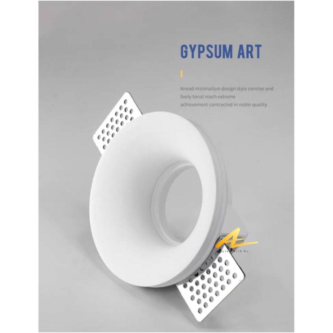 Gypsum Recessed Downlight False Ceiling Round LED GU10 Easy Replace ...