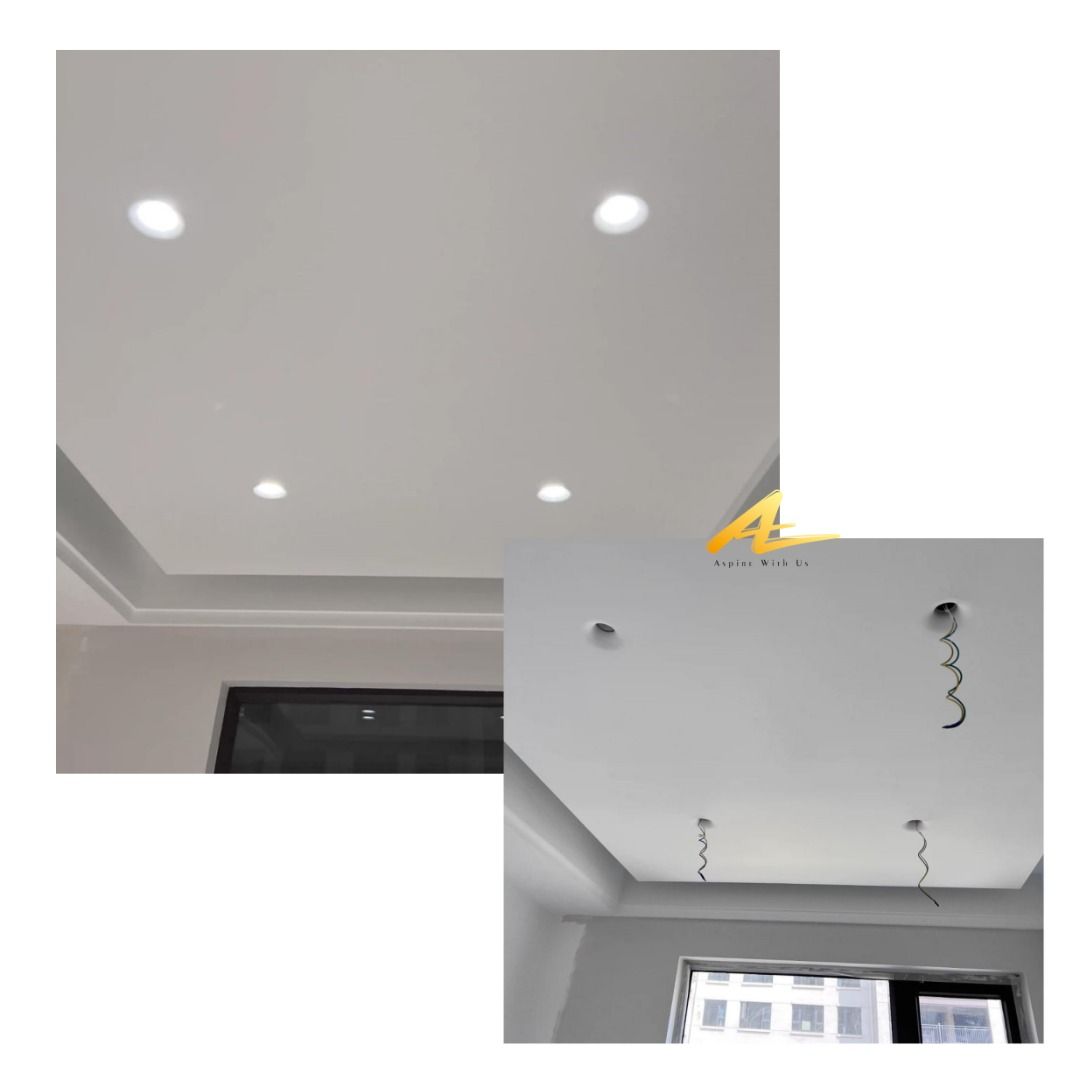 Gypsum Recessed Downlight False Ceiling Round LED GU10 Easy Replace ...