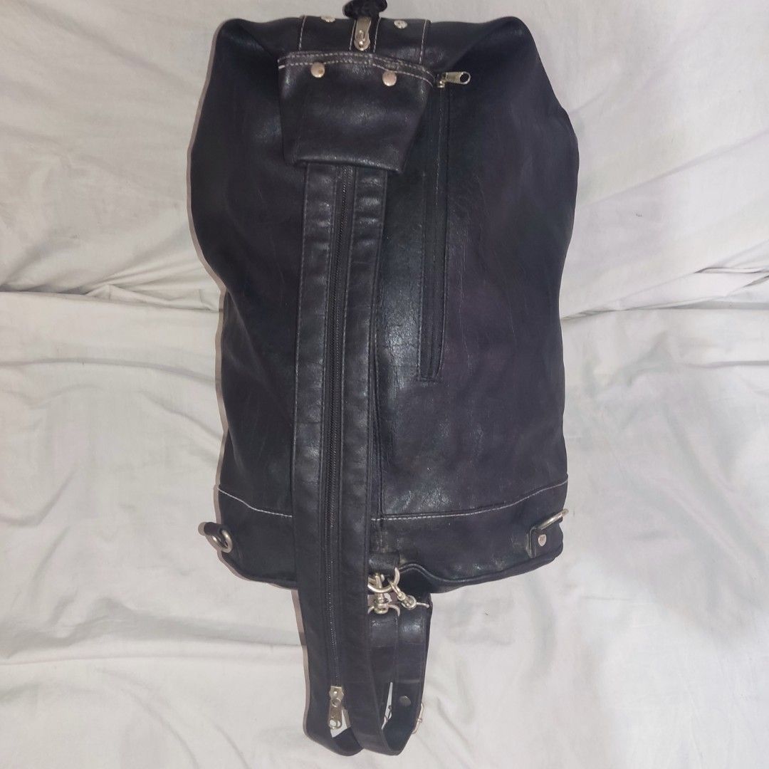 Harley Davidson Leather Barrel Backpack, Men's Fashion, Bags, Backpacks ...