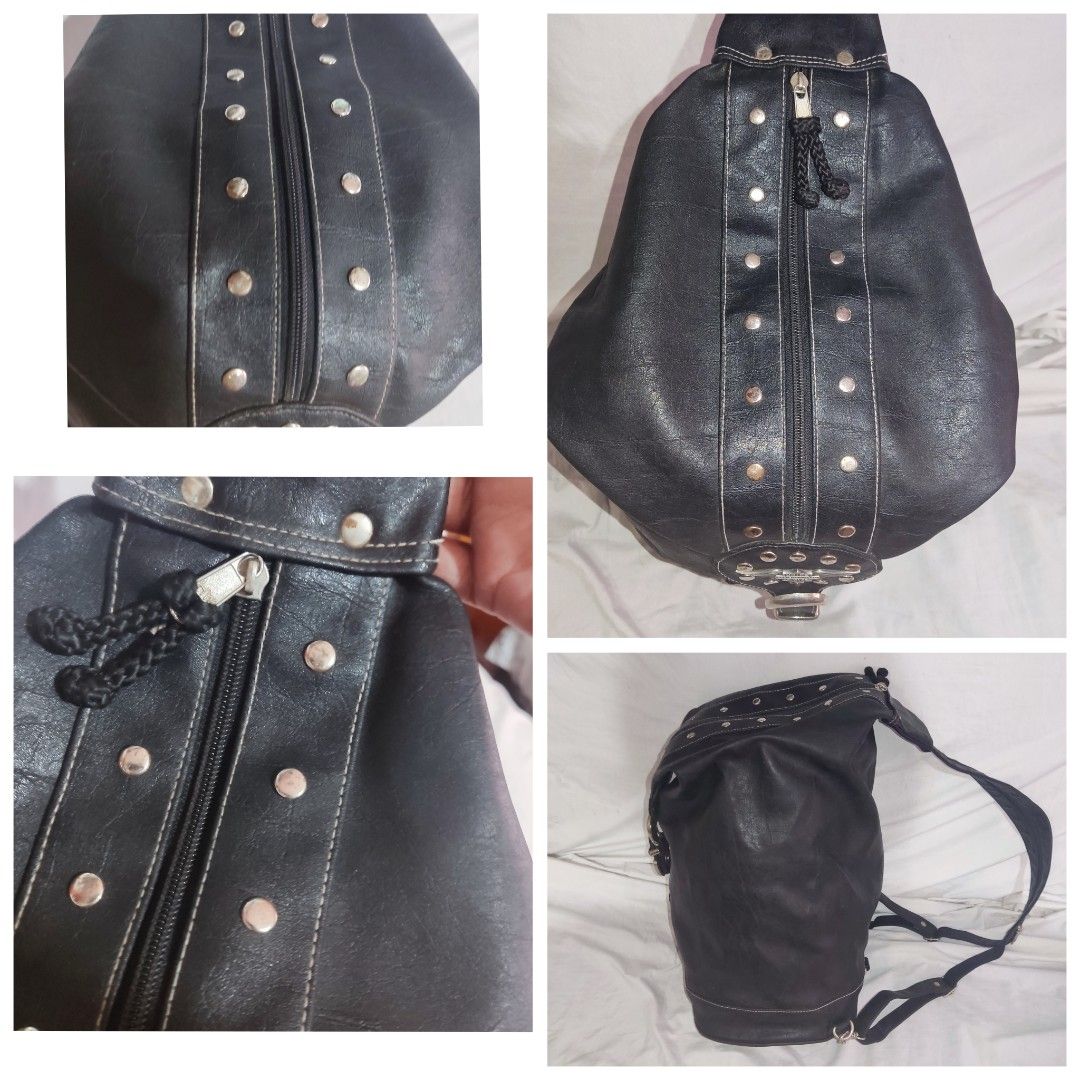 Harley Davidson Leather Barrel Backpack, Men's Fashion, Bags, Backpacks ...