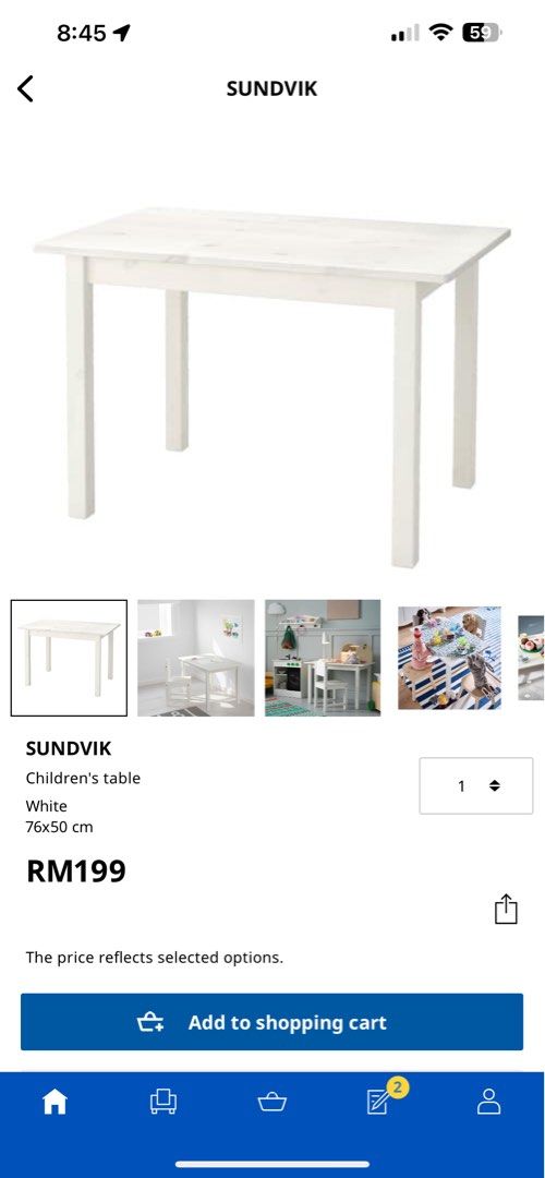 IKEA Sundvik Kids Table Set, Furniture & Home Living, Furniture, Tables ...