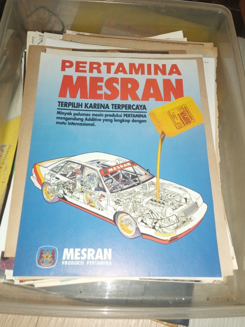 Iklan cetak jadul Oli Mesran, Antik, Pajangan di Carousell