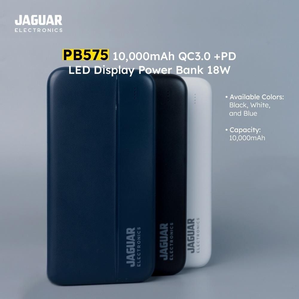 JAGUAR ELECTRONICS PB575 10000mAh QC3.0 + PD LED Display Power Bank 18W, Computers & Tech, Parts ...