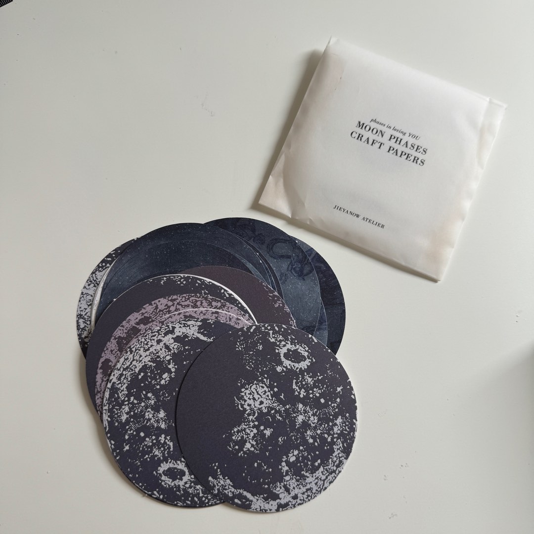 Jieyanow Atelier Moon Phases Craft Paper, Hobbies & Toys, Stationery ...