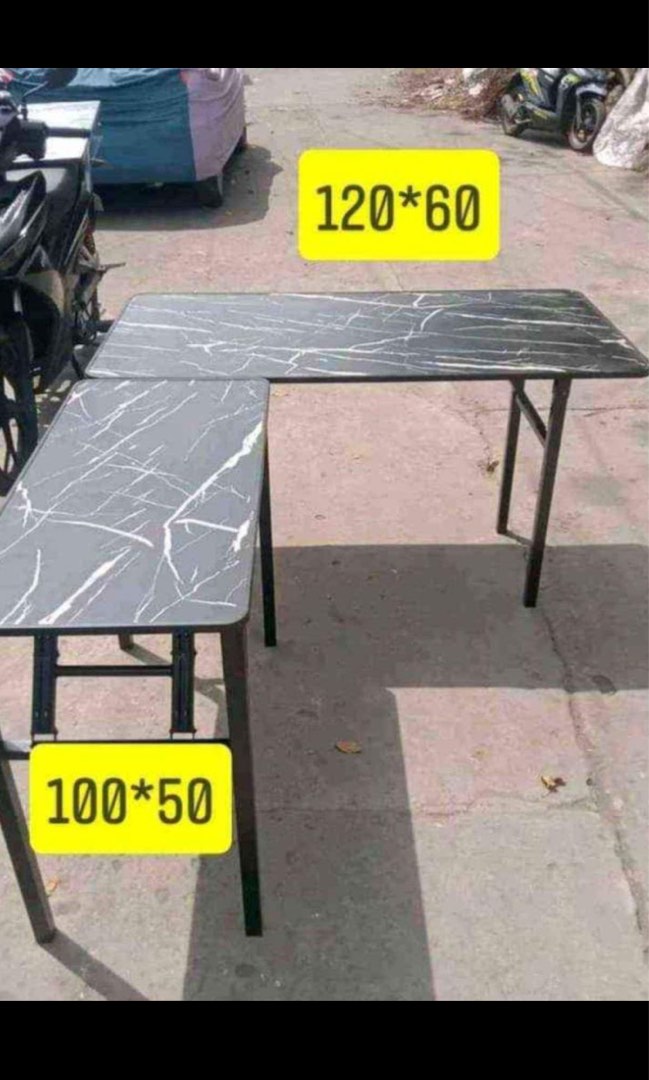 L shape foldable computer table, Furniture & Home Living, Office ...