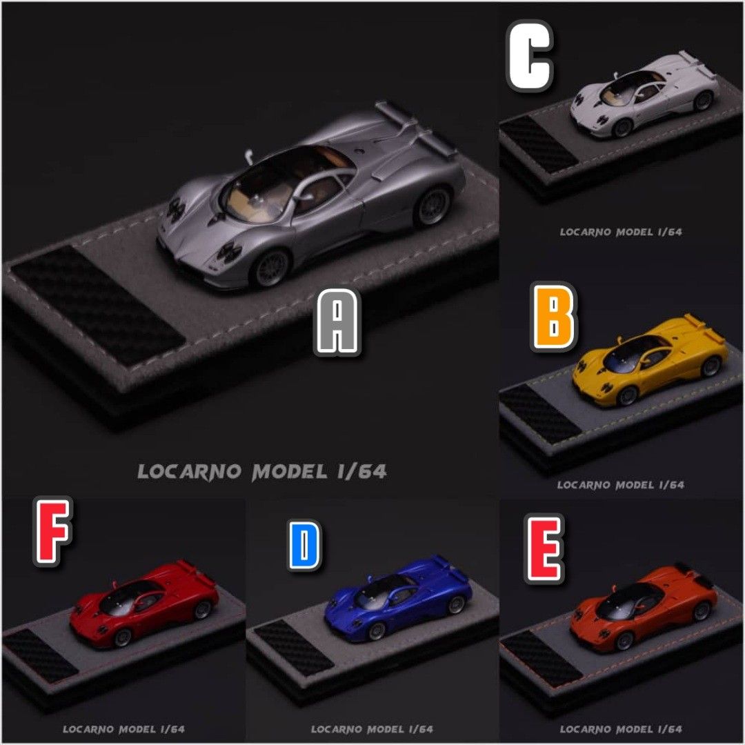 Locarno Model 1:64樹脂手办模型！ Zonda S，首批6色預售中。Geneva Silver銀色 / Giallo ...