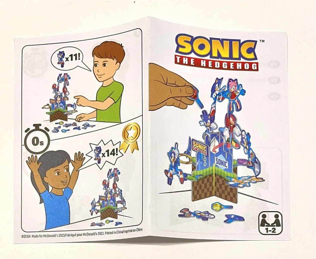 McDonald's Happy Meal Sonic The Hedgehog Sonic Tower Challenge Stack Up ...