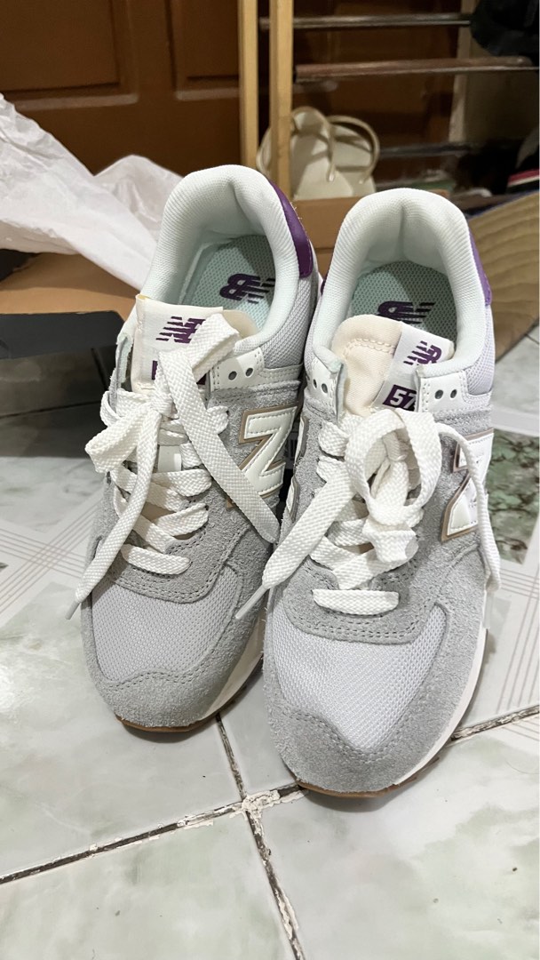 New Balance 574+ Grey/Purple, Women's Fashion, Footwear, Sneakers on ...