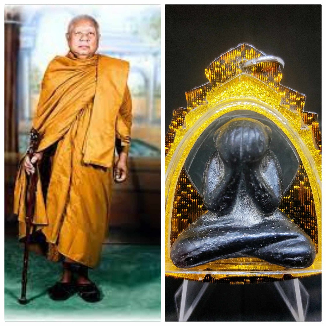 Nur Mai(Holy Wood type)Phra Pidta(Closed Eye Buddha) Amulet By Pidta ...