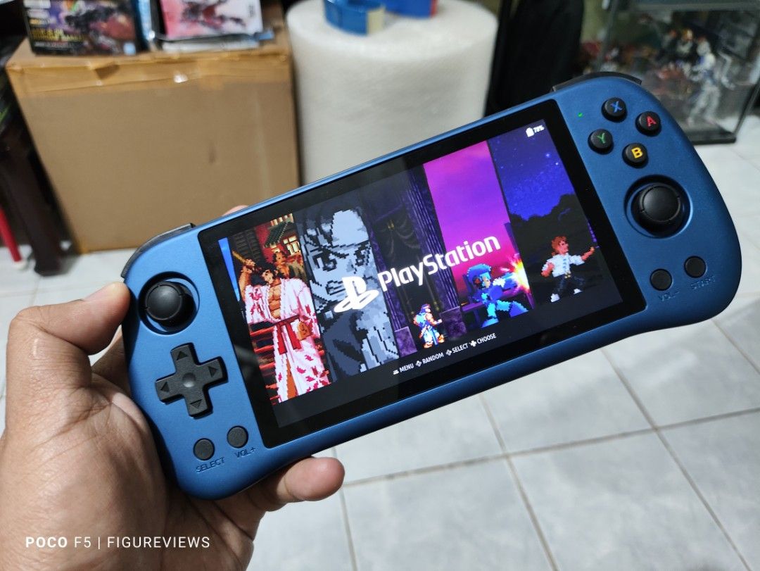 Powkiddy X55 5.5inch 720p 16GB+32GB Blue Retro Handheld Console PS1 ...