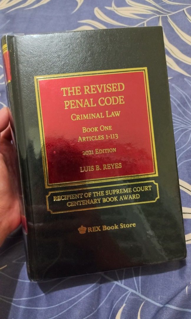 Revised Penal Code Book 1 by Luis Reyes, Hobbies & Toys, Books ...