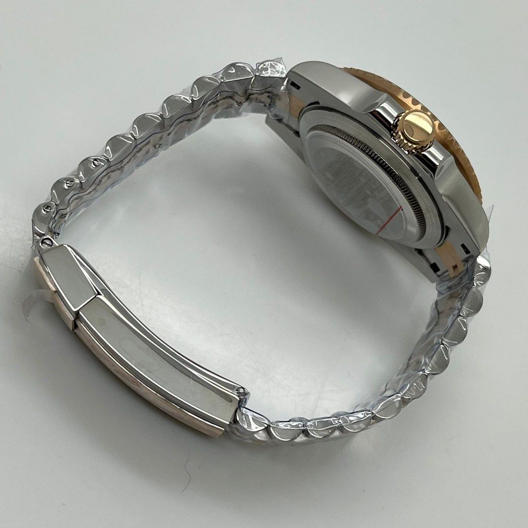 Seiko mod submariner root beer ceramic bezel sapphire glas jubile strap ...