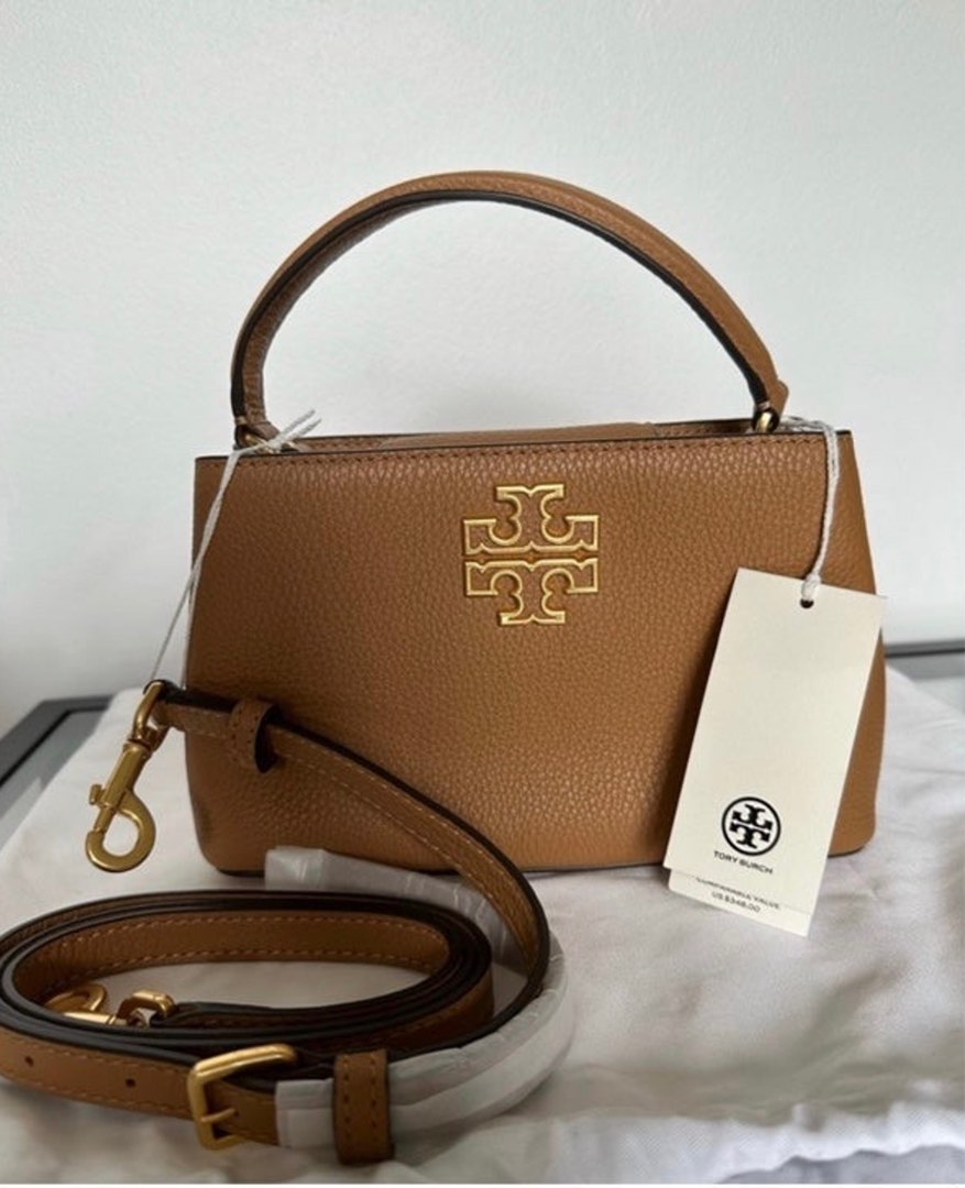 Tory Burch Micro Britten Satchel Bag, Luxury, Bags & Wallets on Carousell
