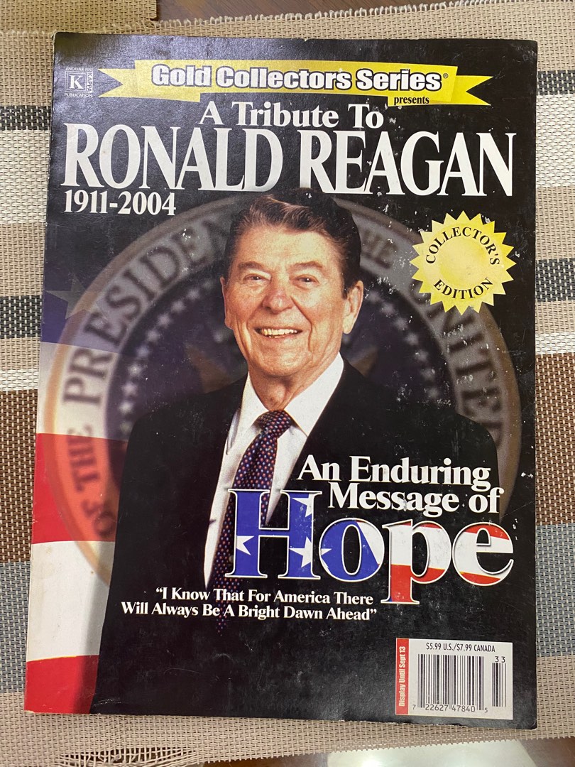TRIBUTE TO RONALD REAGAN 1911 - 2004 BOOK AN ENDURING MESSAGE OF HOPE ...