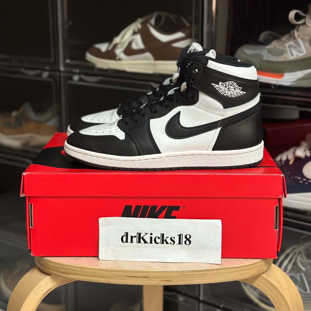 (Used) Air Jordan 1 High 85 Black White Panda BQ4422-001, Men's Fashion ...