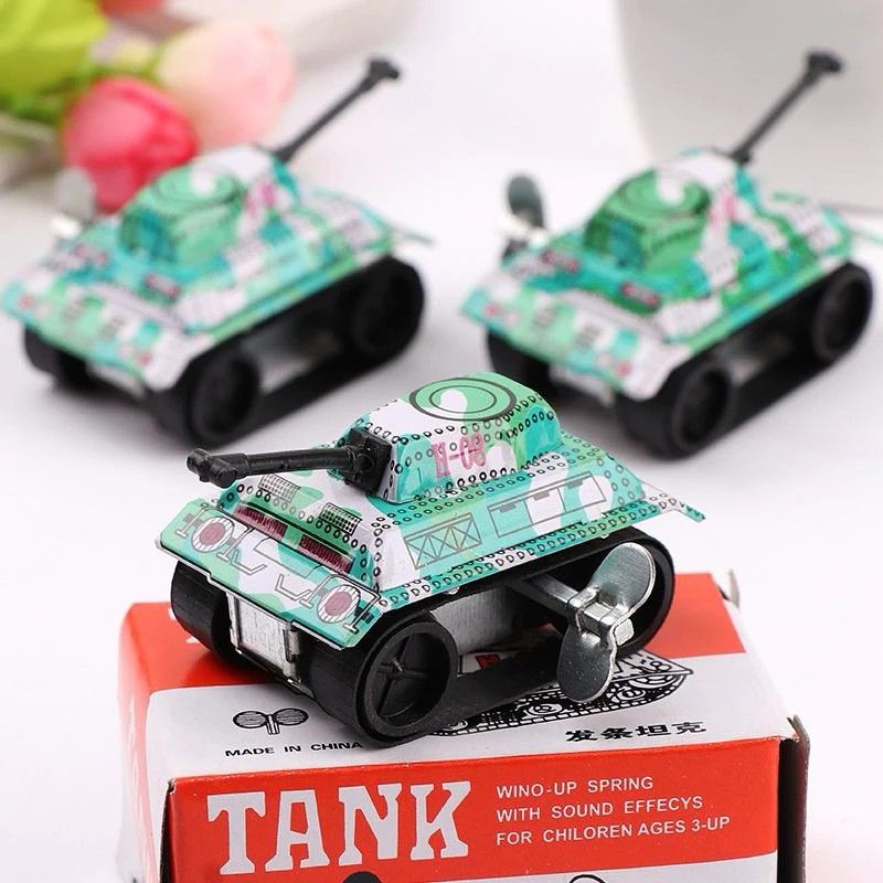 Vintage Tin Toys Army Tank Wind Up Clockwork Toy Collection, Hobbies ...