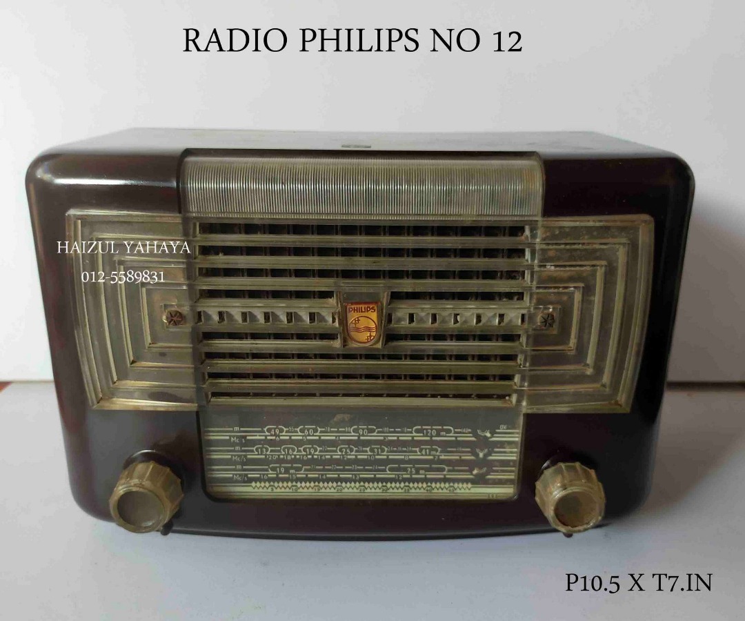 VINTAGE PHILIPS RADIO NO 12, Hobbies & Toys, Collectibles & Memorabilia ...