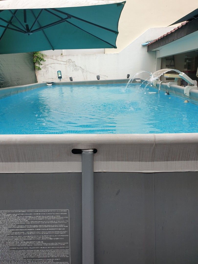 $1580, Intex 24 ft x1 2 ft x52 inches ultra frame above ground pool ...