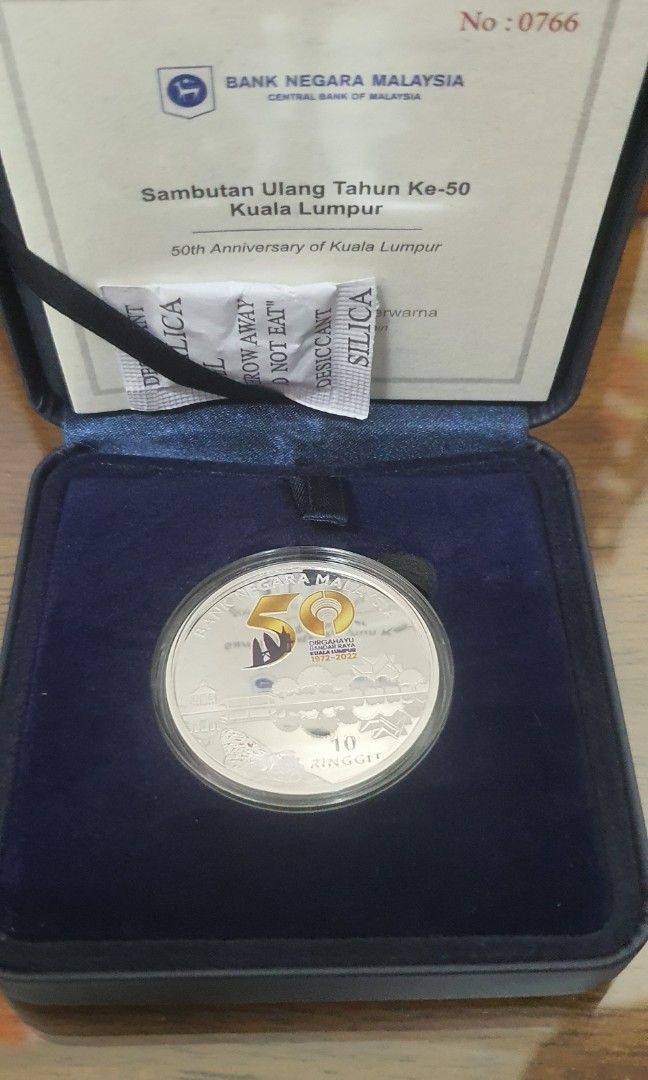50th Anniversary of Kuala Lumpur RM10 Silver Coin Proof, Hobbies & Toys, Collectibles ...