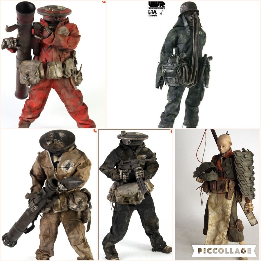 原裝正版 中古 3A 1/6 12吋 Ashley Wood Adventure Kartel Zombot 10 Finger Gang 3/ 4/5/7 /threeA TOMORROW ...