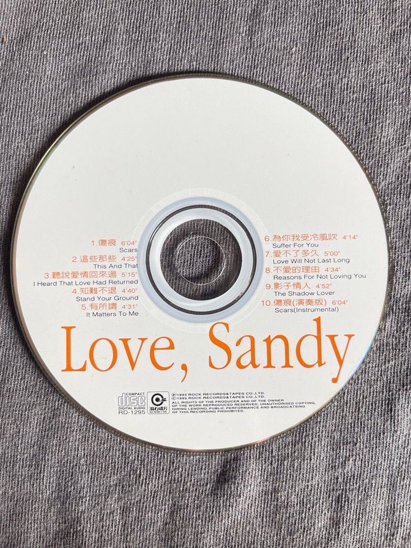 林憶蓮 - Love, Sandy, Hobbies & Toys, Music & Media, CDs & DVDs on Carousell