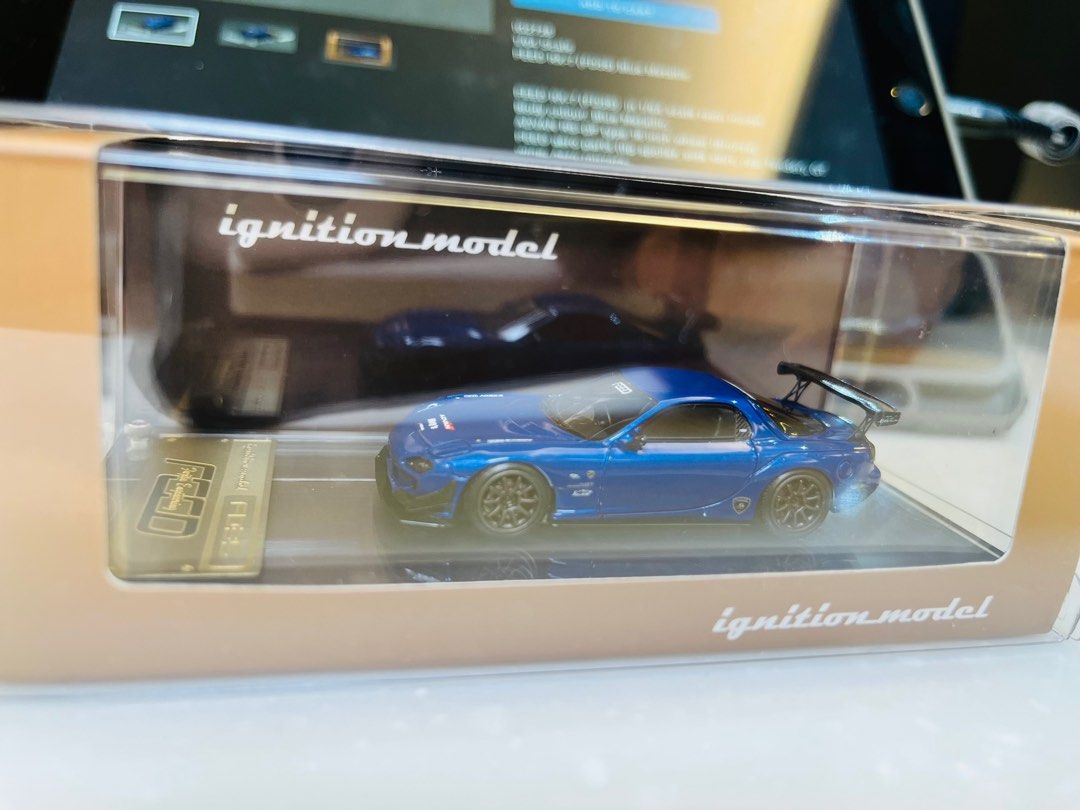 全新現貨 Ignition Model IG 1/64 Mazda FEED RX-7 (FD3S) 藍鐵色, 興趣及遊戲, 玩具 & 遊戲類 ...