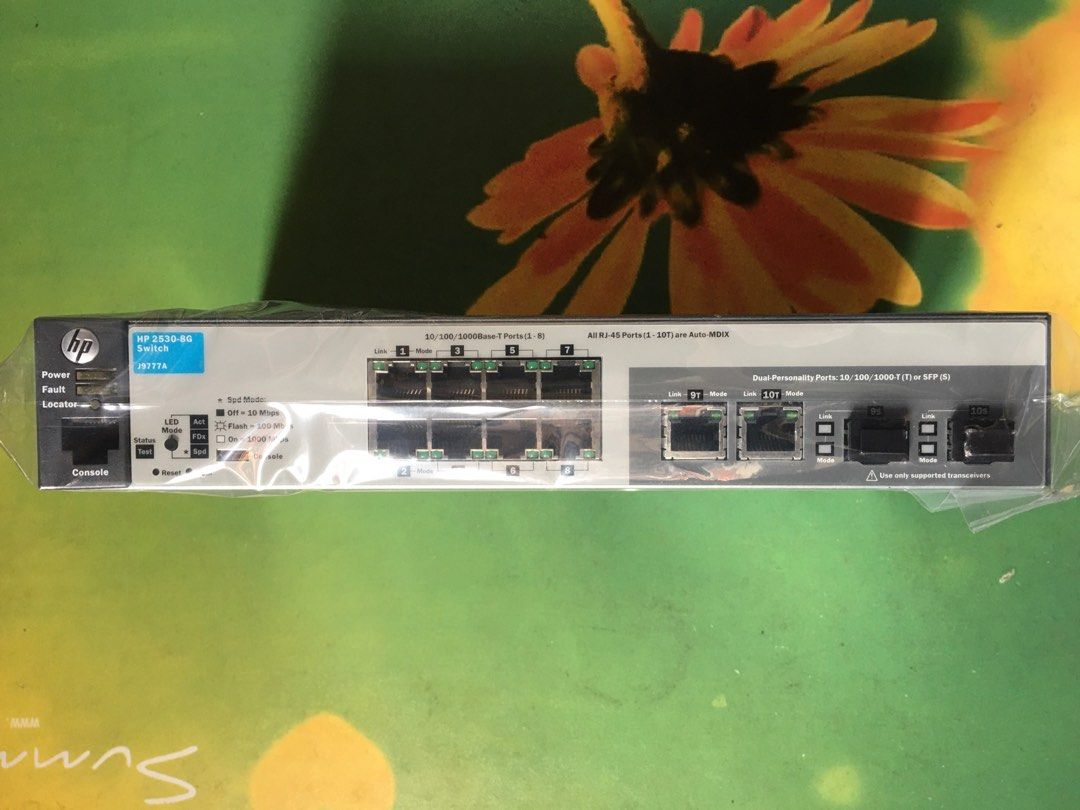 全新 HP 2530-8G (J9777A) Gigabit Switch 乙太網交換器, 電腦＆科技, 電腦周邊及配件, Wifi及上網相關 ...