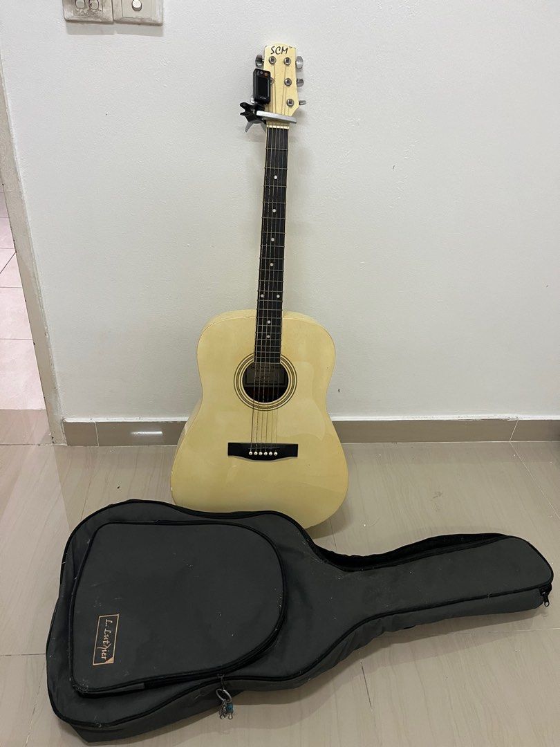Acoustic Guitar + Carrier Bag, Hobbies & Toys, Music & Media, Musical ...