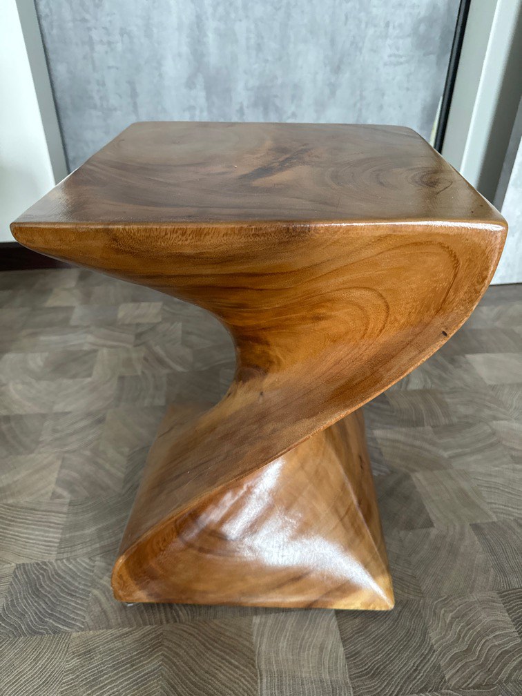 Another beautiful heavy solid wood design tree stool or side table ...