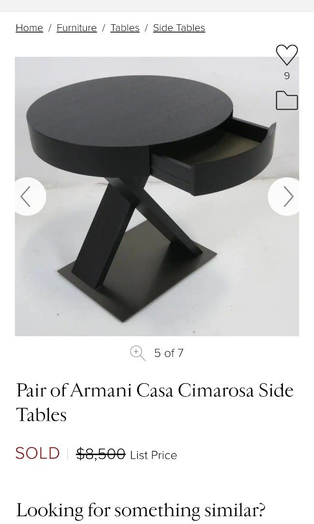 armani casa bedside table