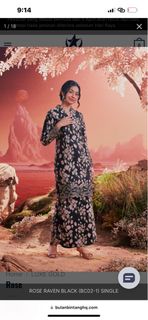 Lucianna Dress Robe Set Baju Kurung Indonesia Raya 2024, Women's ...