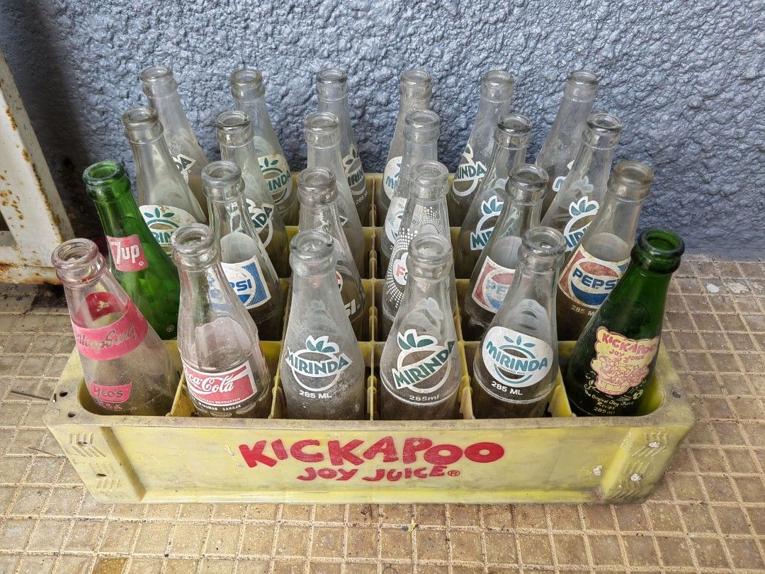 Botol antik 24 biji antique bottle mirinda, f&n, yeo's pepsi coke with ...