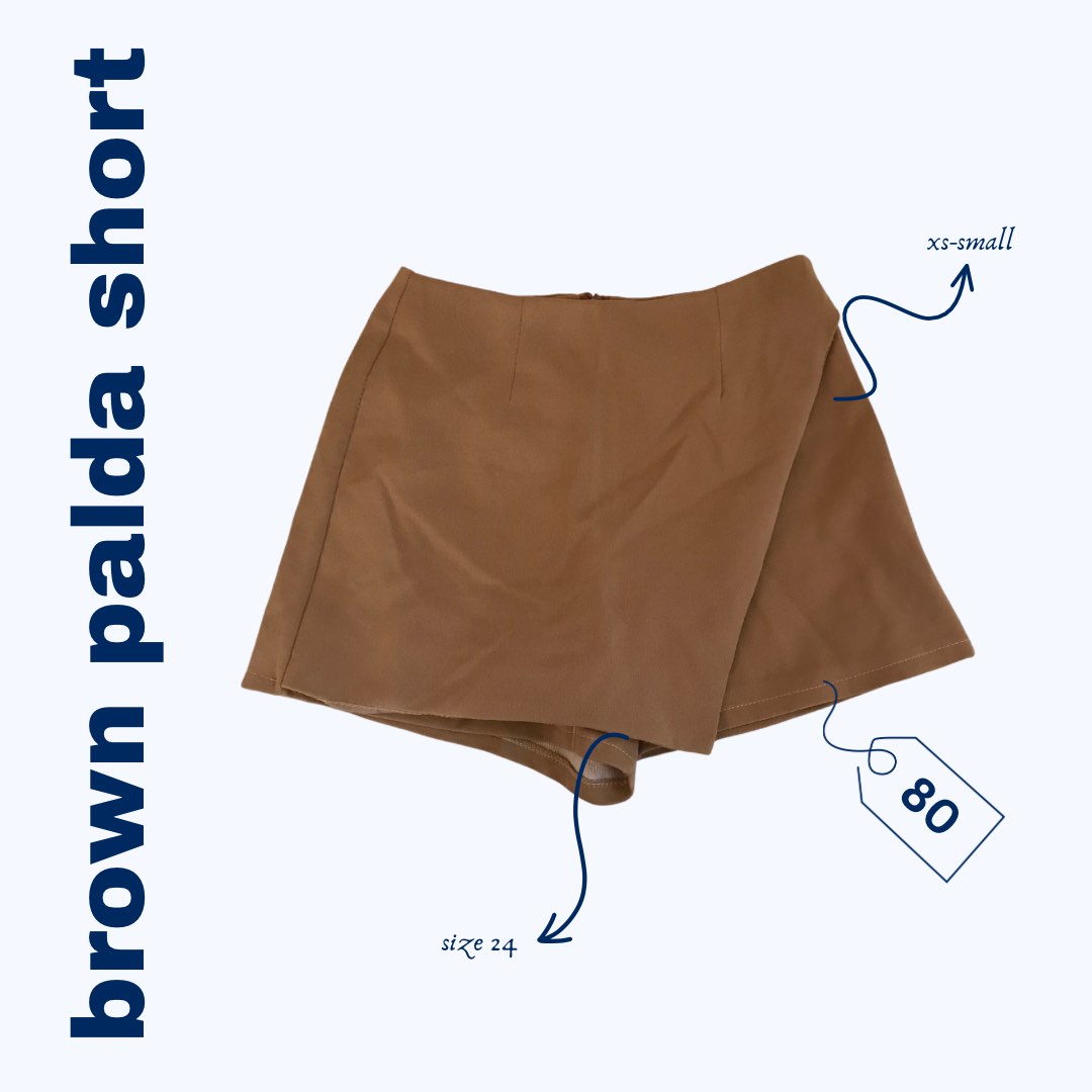 Brown Palda Short, Women's Fashion, Bottoms, Shorts on Carousell