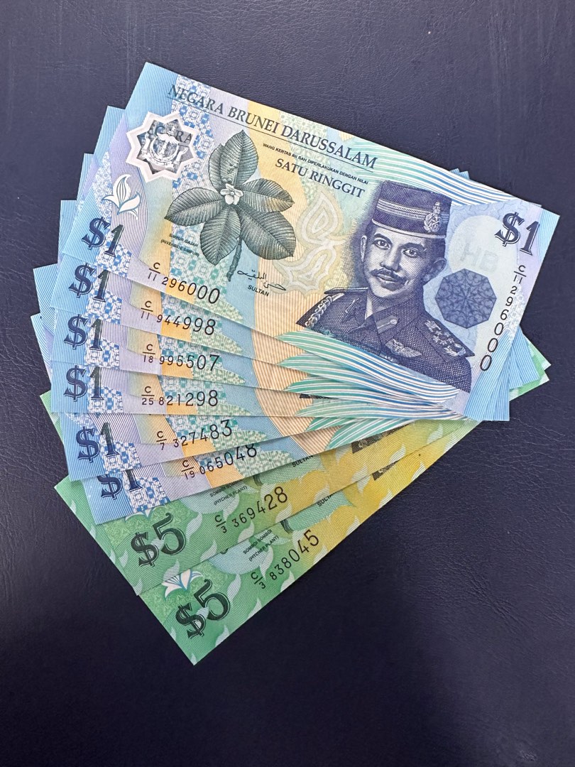 Brunei Polymer $1 and $5 notes. FV $16 for $20, Hobbies & Toys ...