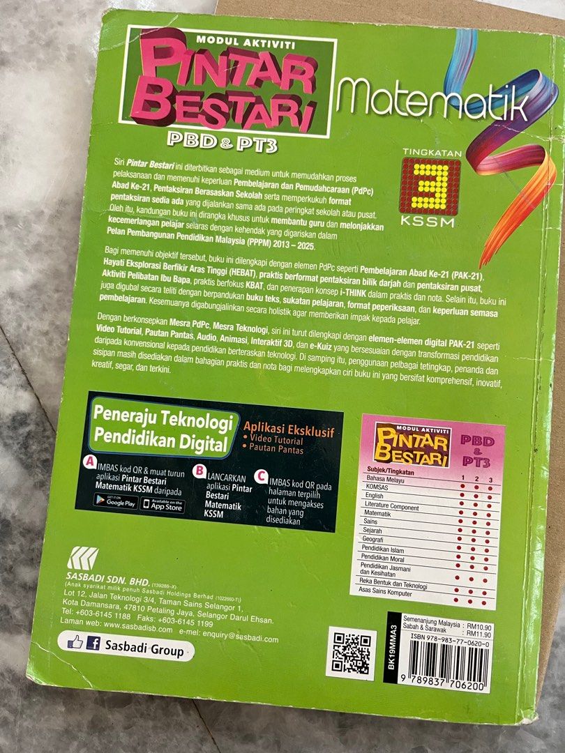 Buku latihan Matematik Form 3 KSSM, Hobbies & Toys, Books & Magazines ...