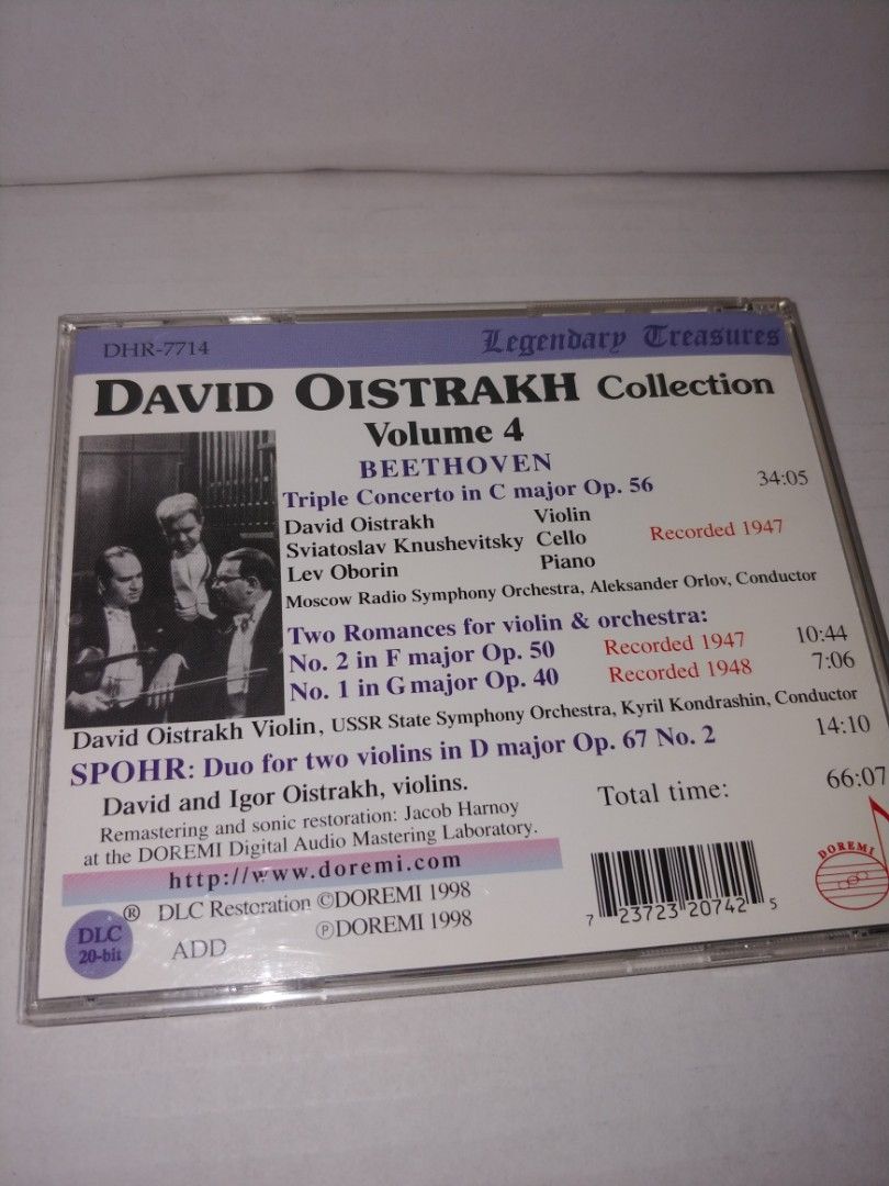 交響樂/音樂cd Brahms Liebeslieder Waltzes (美版)/ David Oistrakh Collection Vol.4/ Mozart: Concertos ...